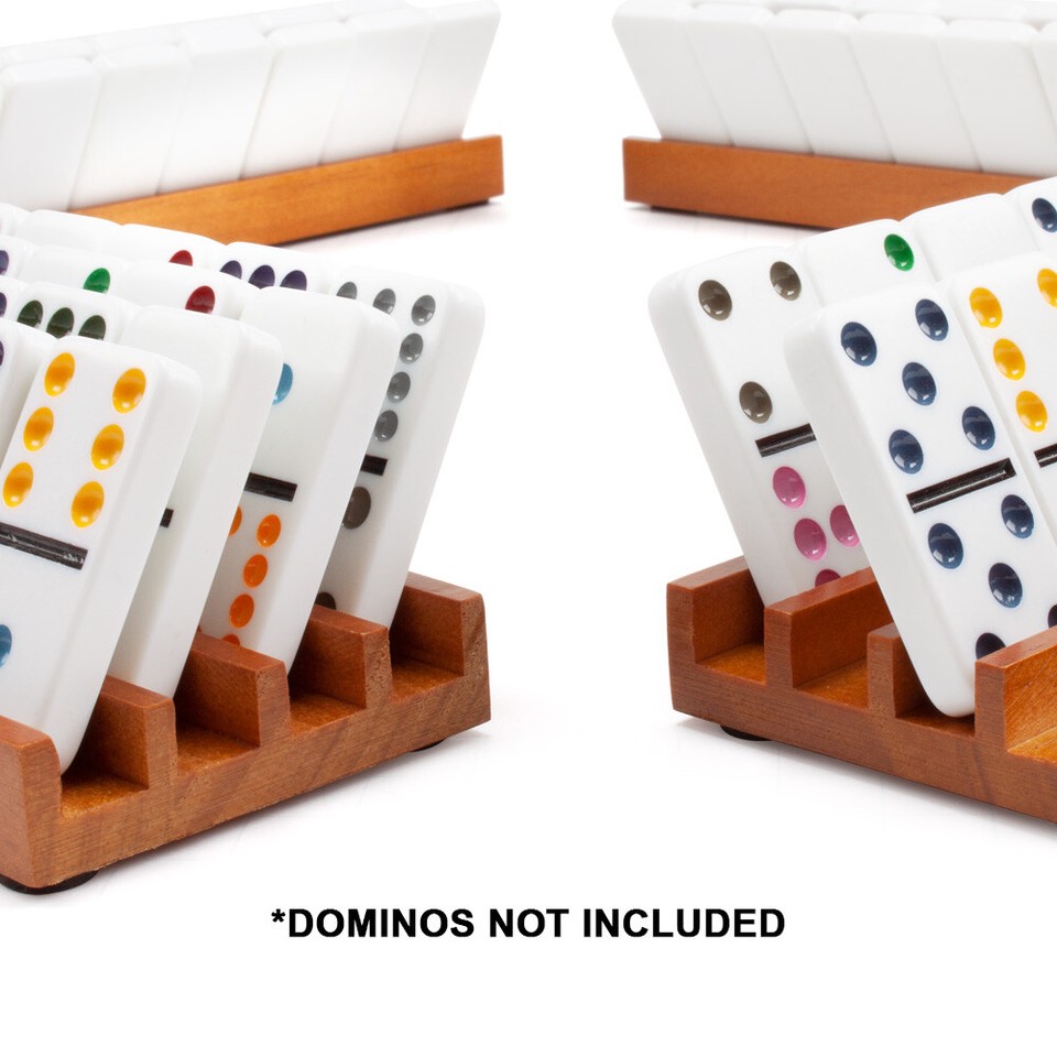 Wooden Domino Racks/Trays/Holders for Mexican Train Dominoes Games (Set ...