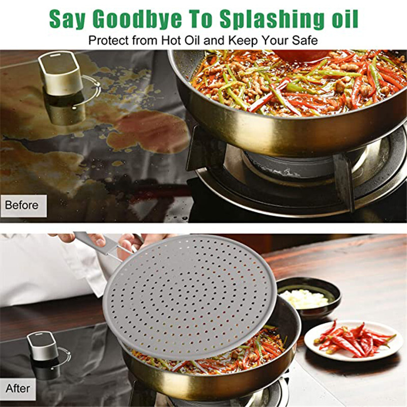 Nonstick Oil Grease Pan Lid Oil-Proof Splash Cover Frying Protection ...