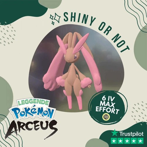 Lopunny Shiny Legends Pokémon Arceus 6 IV Max Effort Alpha Leggende ...