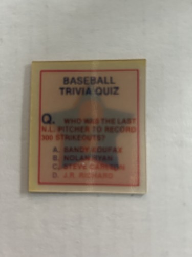 1986 Sportflics #111 Baseball Trivia Quiz Trivia Cards | eBay