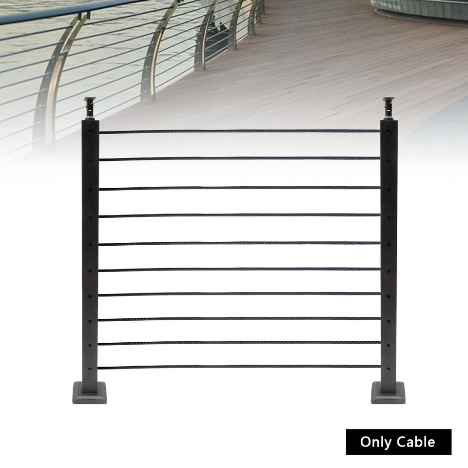 200-400 ft Black Cable Railing T316 Stainless Steel Wire Rope Cable ...