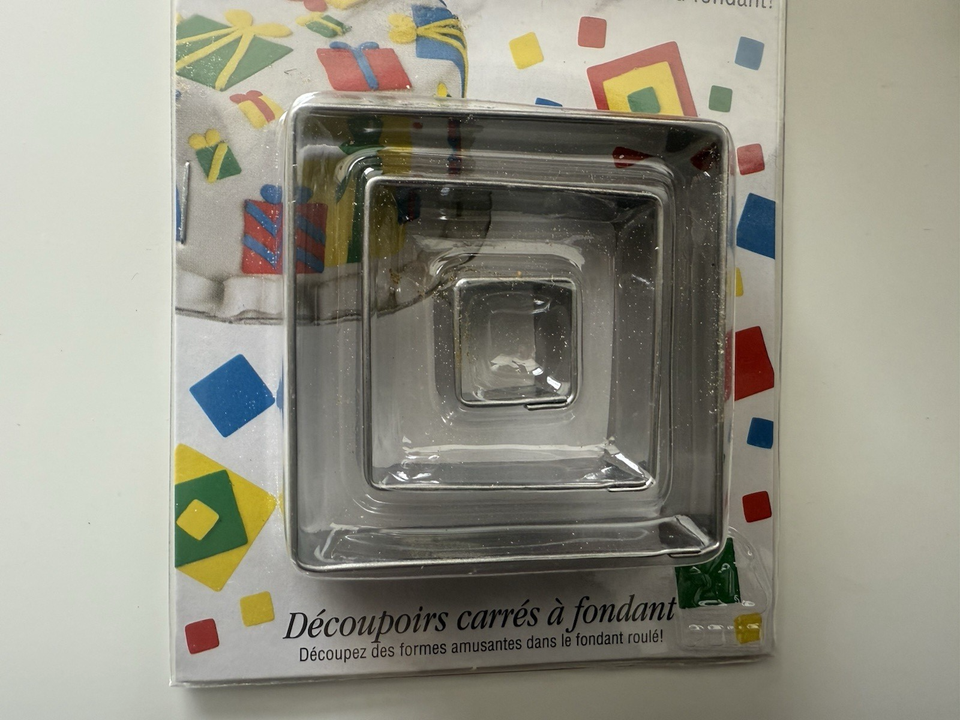 Wilton Fondant Cutters Square Set Baking Decorating Brand New Sealed ...
