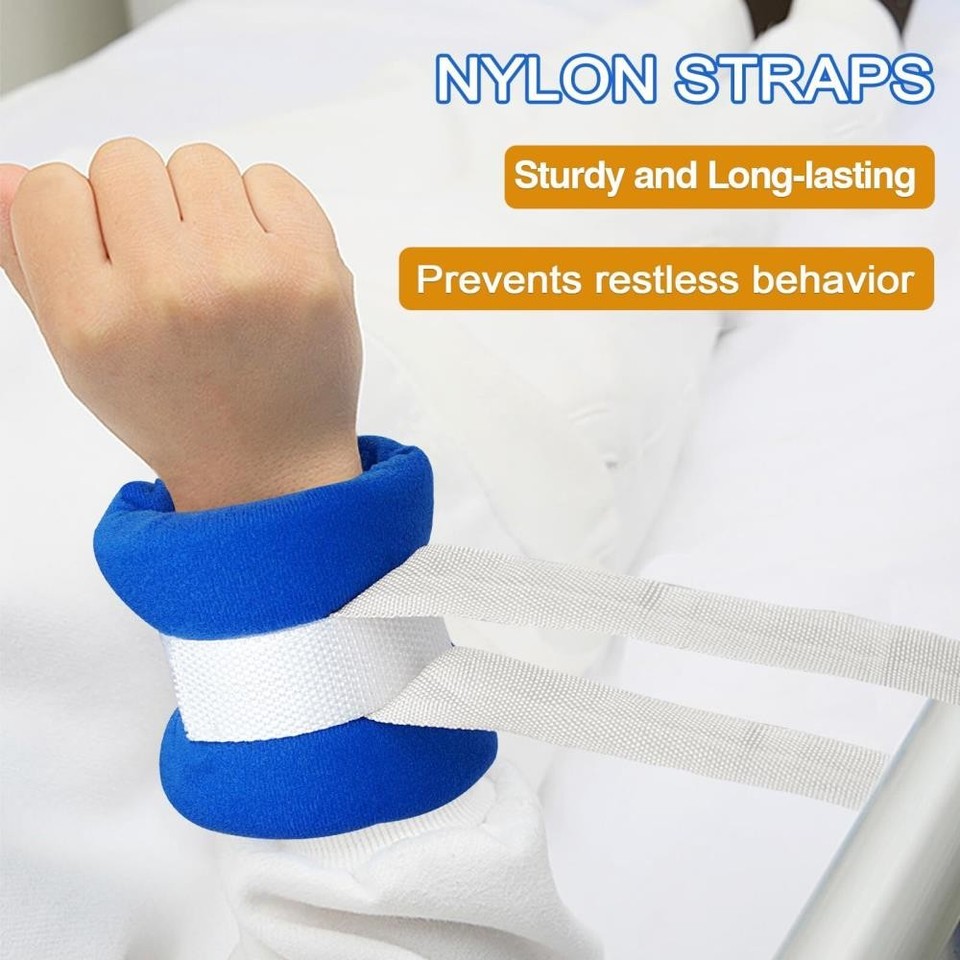 4Pcs Medical Restraints Patient Hospital Bed Quick-Release Limb Holders ...