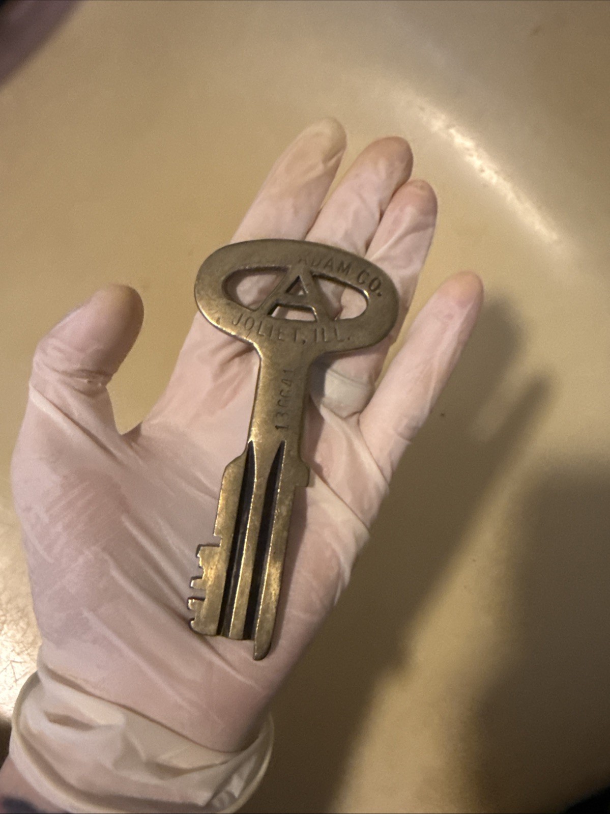 Folger Adam Co. Vintage Brass Prison Key | eBay