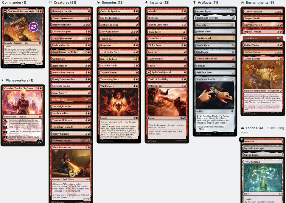 Ojer Axonil, Deepest Might BURN NONCOMBAT DAMAGE Magic MTG Custom ...