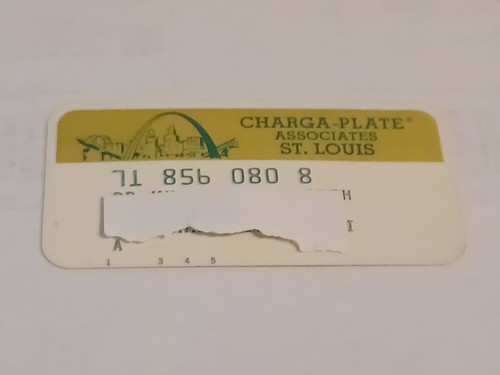 Vintage Charga-Plate Associates St. Louis Credit Card | eBay