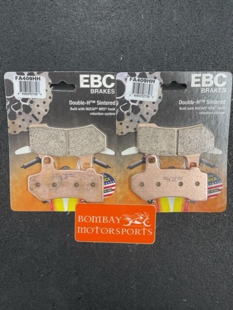 Sintered Double-H Brake Pads Front Set EBC FA409HH - 4 Pads Set - both ...