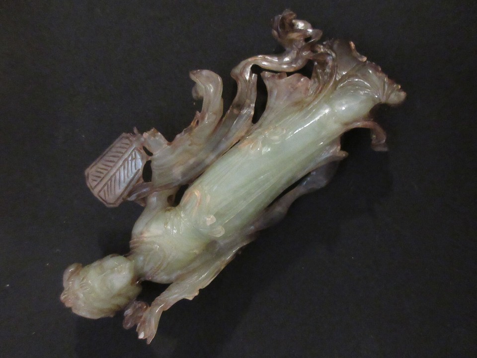 Vintage Jadeite Chinese Translucent Jade Lady Statue ca. 7"H | eBay