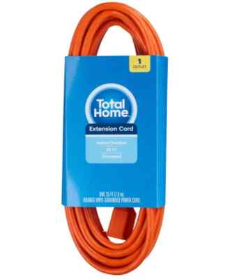 25ft Power Outdoor Extension Cord & Indoor - Waterproof Electric Drop ...