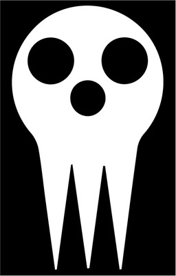 Soul Eater Lord Death Symbol Outdoor Vinyl Sticker 7x6 inch White ...