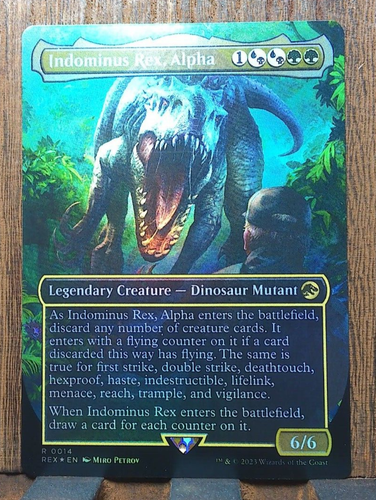 MTG Indominus Rex, Alpha 💕 (FOIL Borderless) #14 Jurassic World Collection NM | eBay