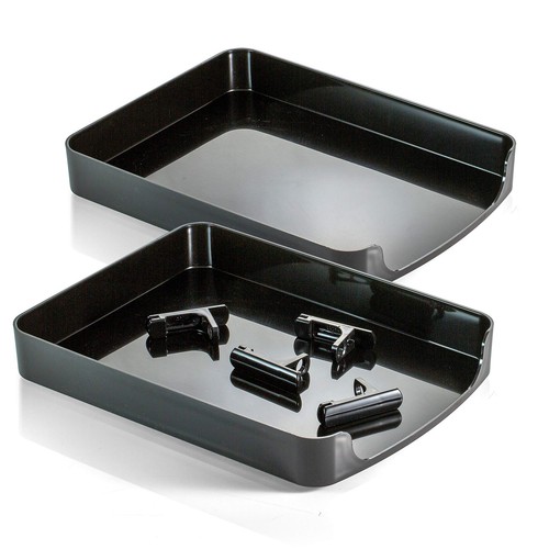 Premium Front Load Tray, with Supports, Black, 2-Pack (02255) | eBay