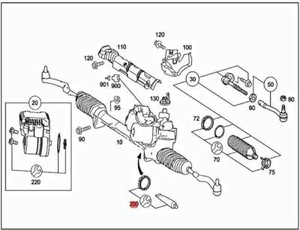Genuine MERCEDES W169 W245 A-CLASS W169 Rs toothed rack guide ...