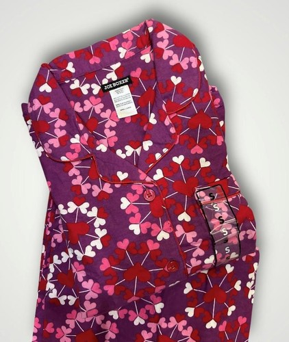 Joe Boxer S Flannel Pajamas 100% Cotton Heart Purple Pink Red Small | eBay