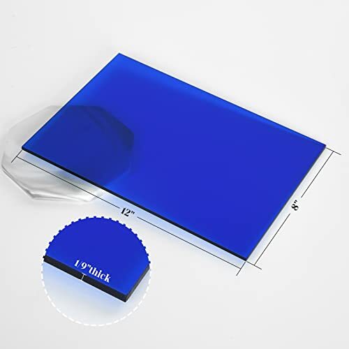 5 Pack Acrylic Sheet Blue Translucent Colored Transparent Sheets Easy ...
