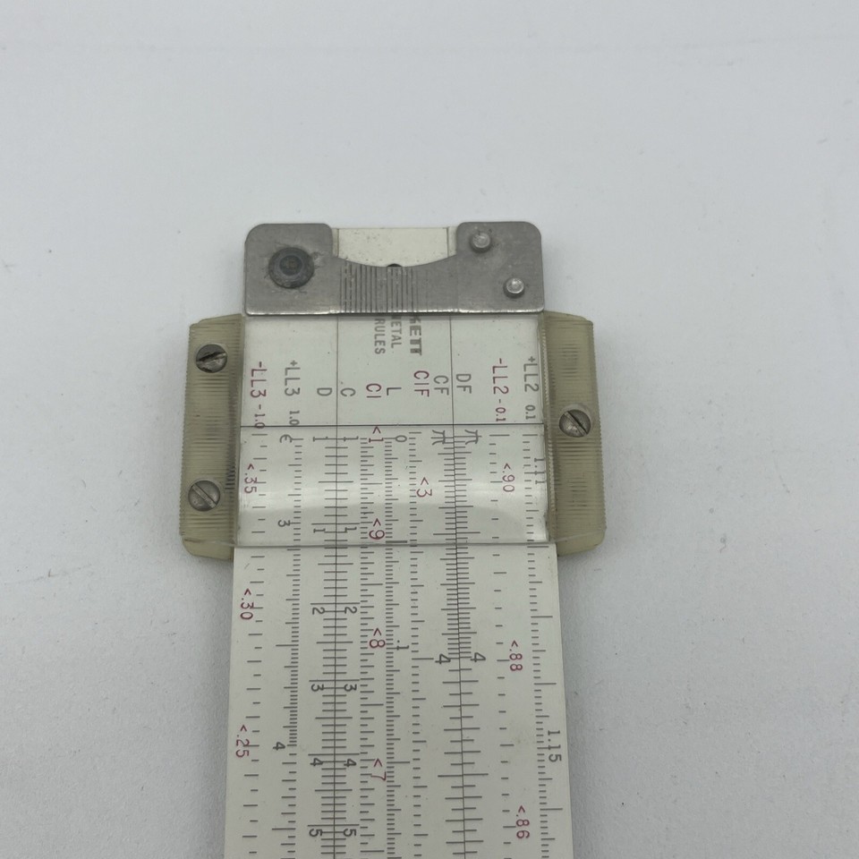 Vintage 1962 Pickett Model N-500-T Metal Slide Rule w/ Leather Case ...