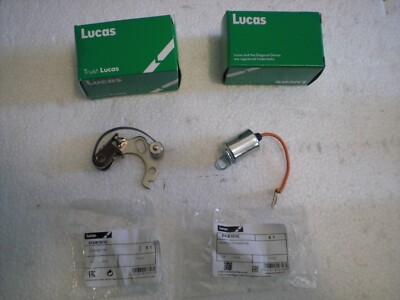LUCAS POINTS & CONDENSER SET MG , TRUIMPH , JAGUAR , AUSTIN HEALEY MGA ...