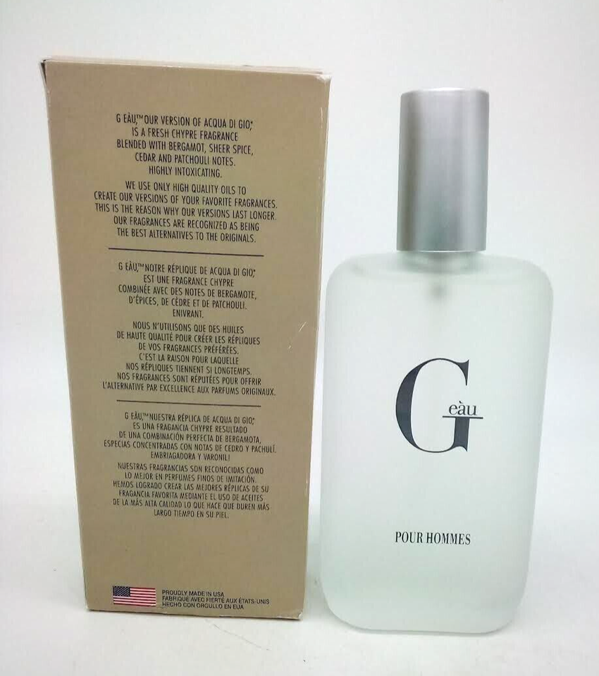 Geau Spray Fragrance for Men Compare to Acqua di Gio 3.4oz NEW | eBay