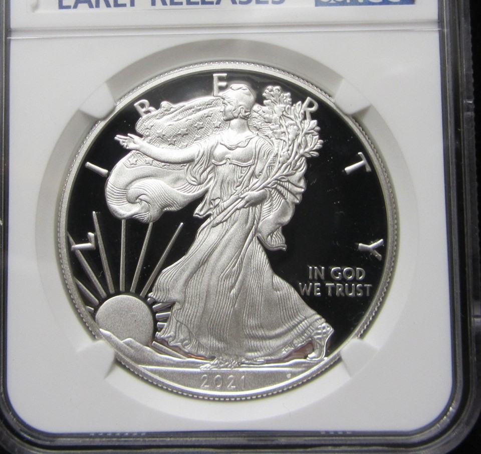 2021-W PROOF SILVER AMERICAN EAGLE - NGC PF 70 ULTRA CAMEO - TYPE 1 ...