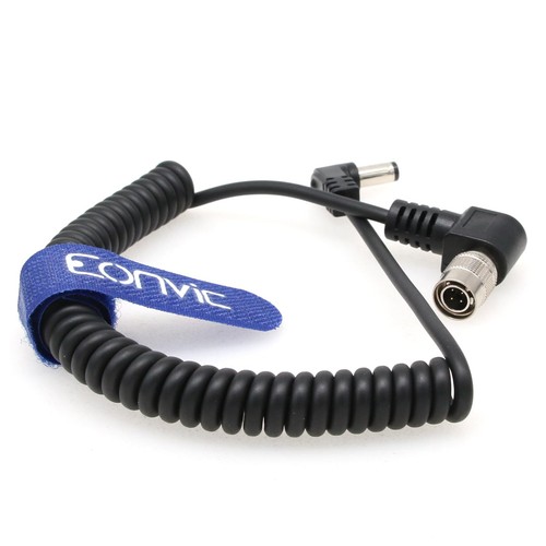 4 Pin Hirose Male Right Angle to DC Power Coiled Cable for Sound ...