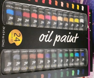 Oil Paint Set Oil Paint Tubes Colore Oil-based 24 Colors 24 Tubes 12 ml ...