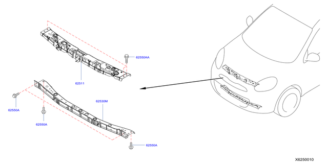 Genuine Nissan Support - Radiator Core Lower F2530-1hlaa for sale ...