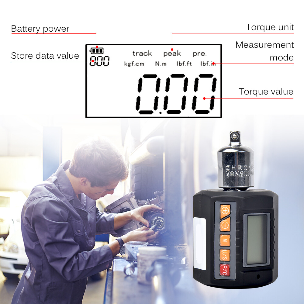 Digital Torque Electronic Torque Meter with LCD Display Measure J1O9 ...