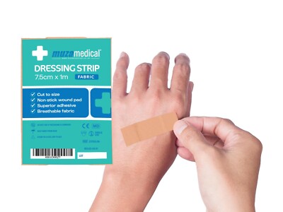 Plaster Long Roll Dressing Strip Fabric First Aid Wound 7.5cm x 1m ...