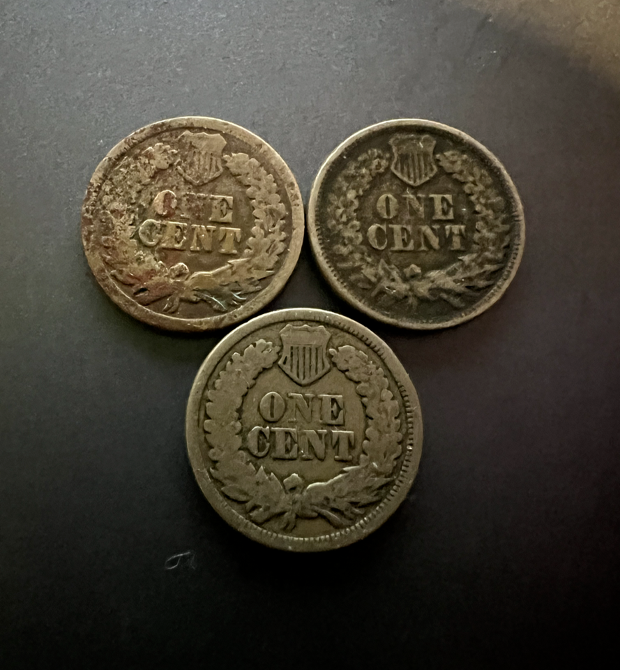 Lot of 3 1863 Indian Head Cent Penny Copper Nickel 1C | eBay