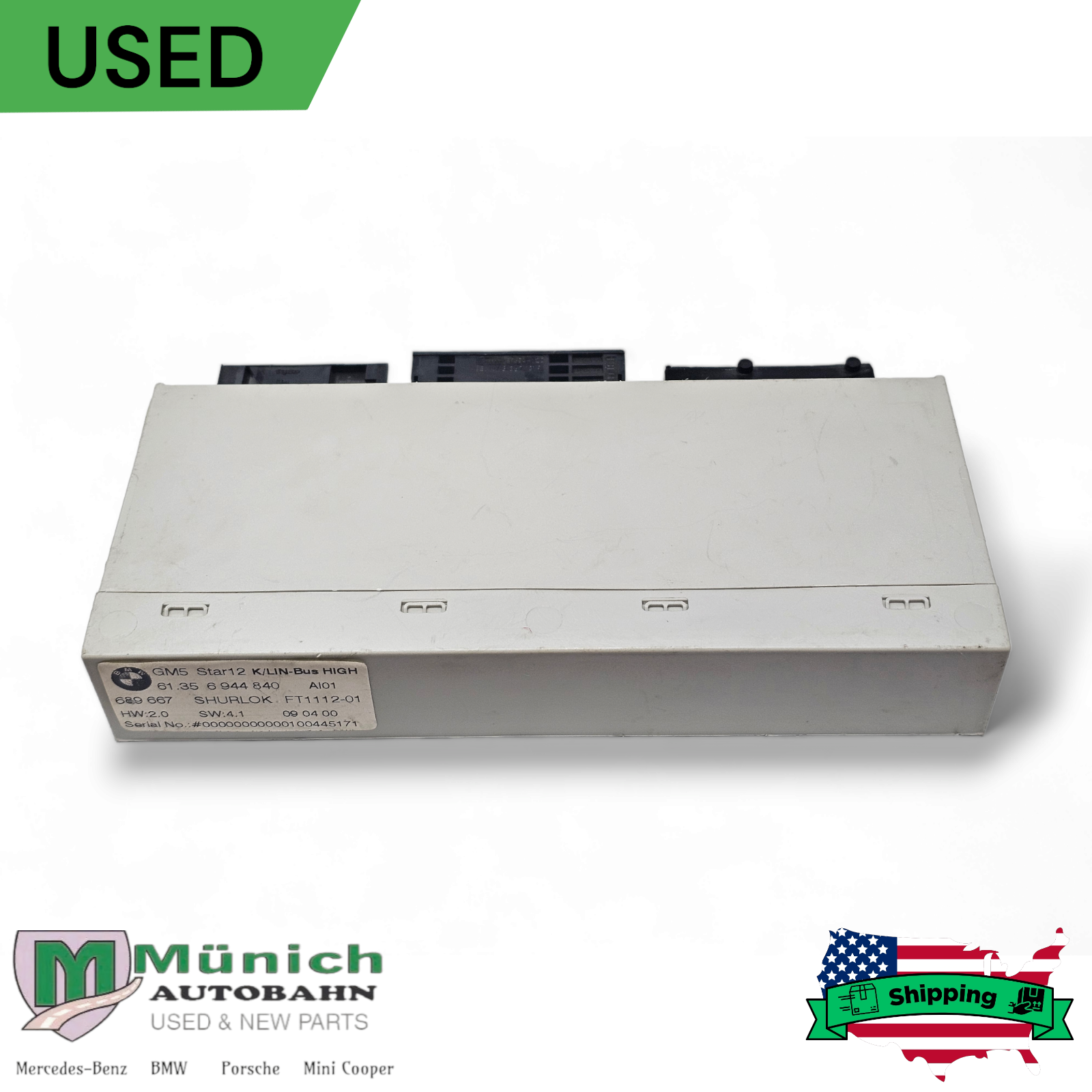00-10 BMW 330i 325i X3 BCM Body Control Module GM5 Star12 6944840 Used ...