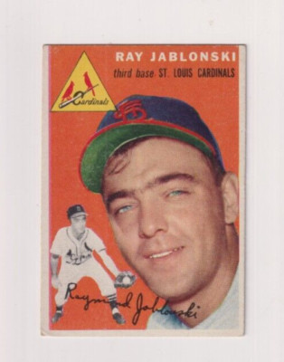 RAY JABLONSKI 1954 TOPPS BASEBALL VINTAGE BASEBALL CARD #26 ST LOUIS ...