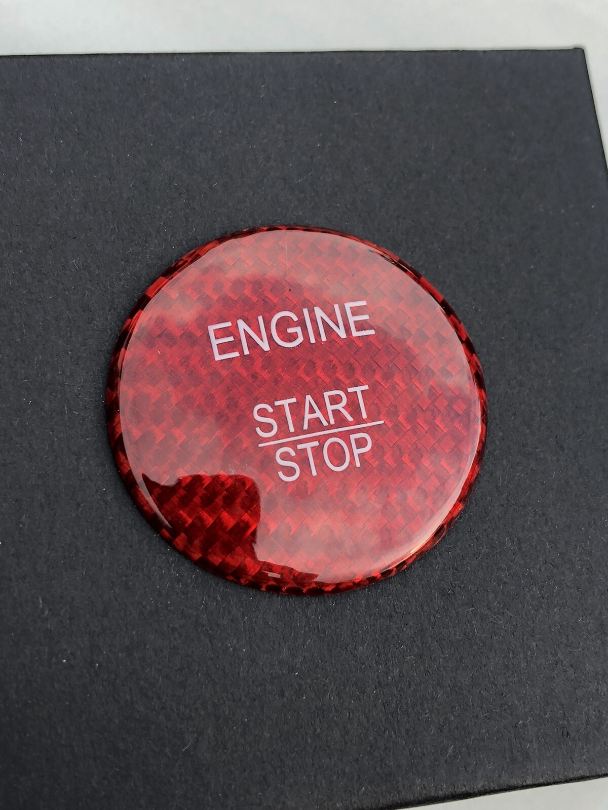 2 Carbon Fiber Engine Start Stop Push Button Cap Cover Mercedes Benz ...