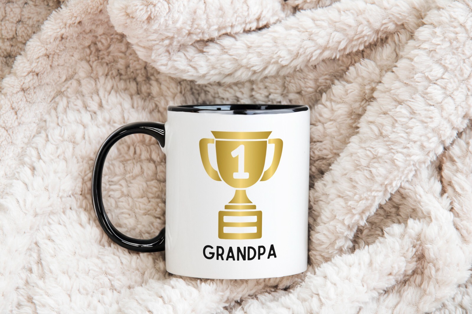 number 1 Grandpa mug one trophy black mug | eBay Australia