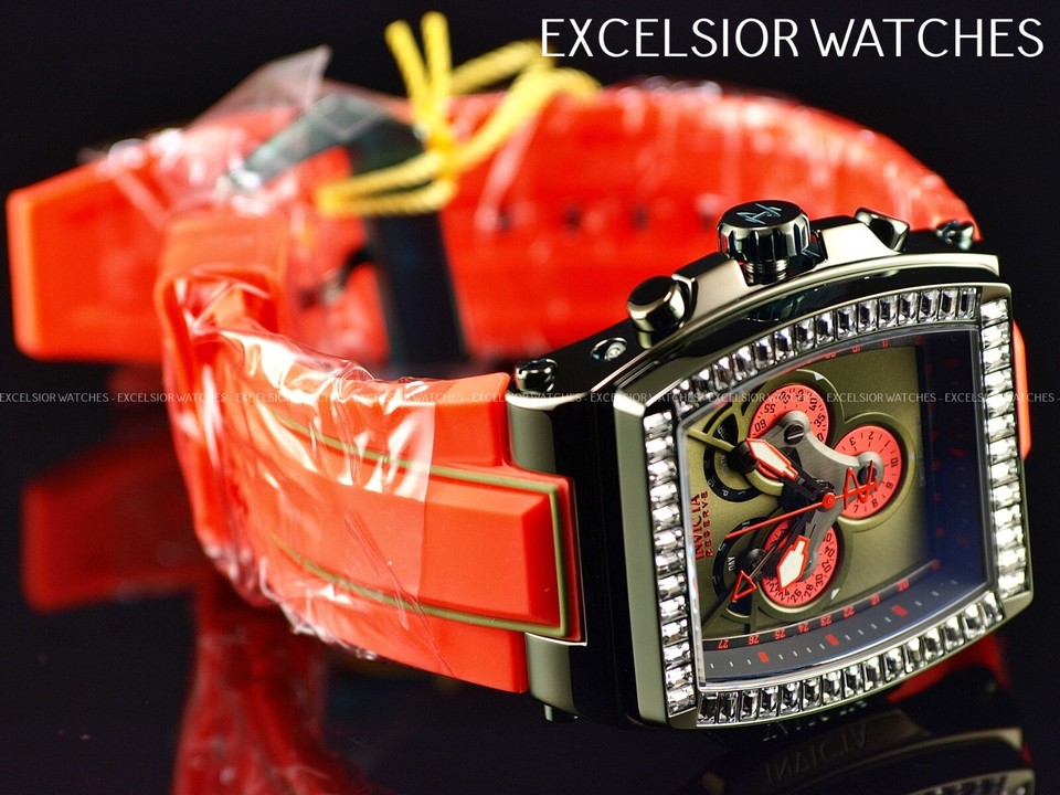 New Invicta 51mm S1 Diablo Swiss Master Calendar Chronograph Orange ...