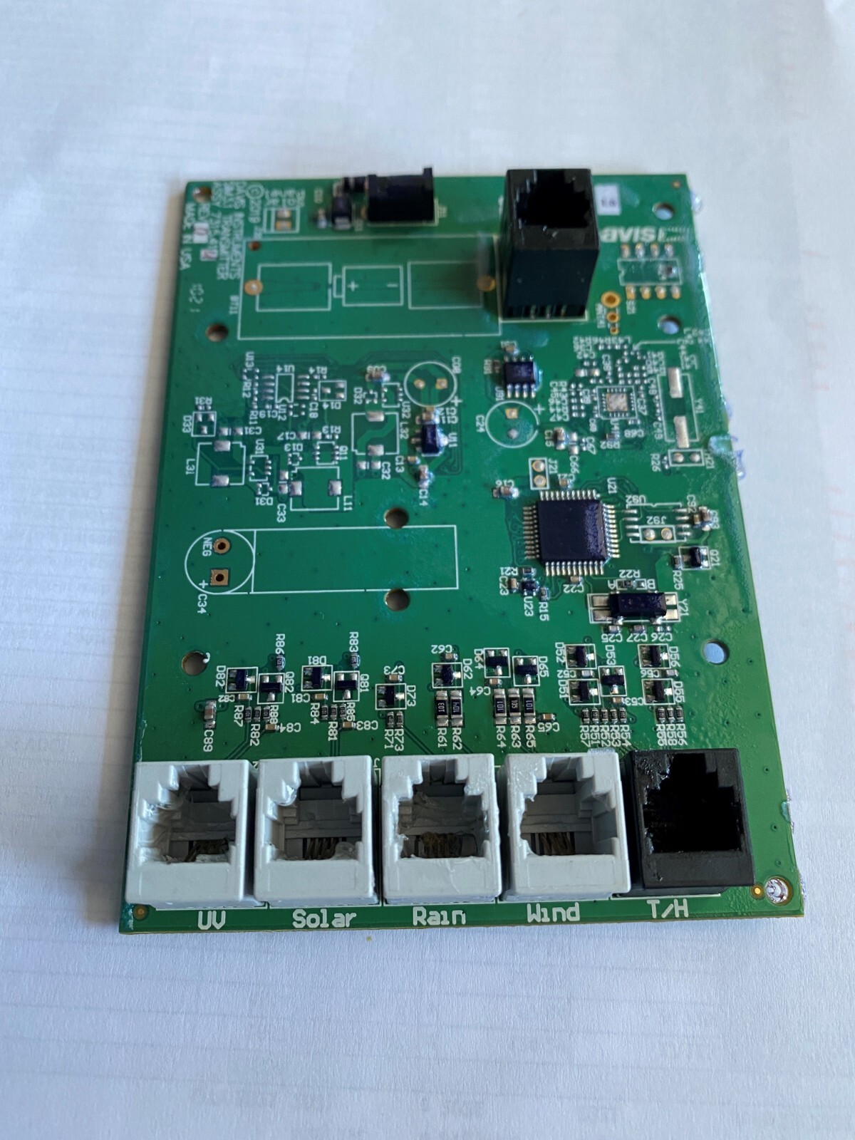 Davis Weather Integrated Sensor Suite PCB Controller Cabled Vantage Pro ...