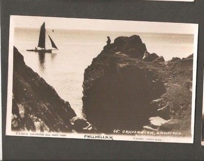 Vintage Postcard RPPC Pwllheli N.W. Crochan Berw Gimblet Rock Caxton ...