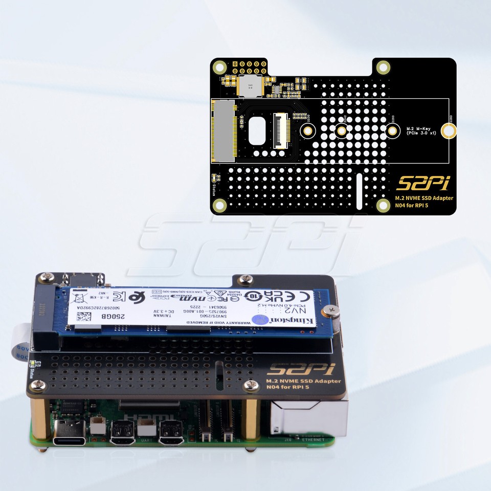N04 M.2 2280 PCIe To NVMe Top Extension Adapter Board for Raspberry Pi ...