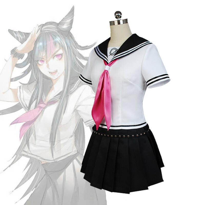 Dangan Ronpa Ibuki Mioda Cosplay Costume School Uniform Outfit Dress ...