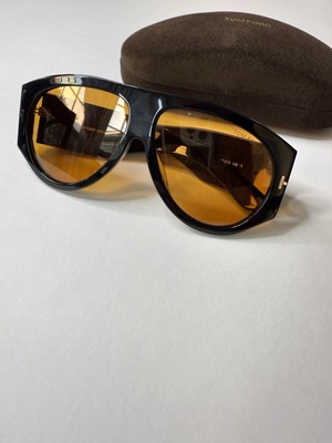 Tom Ford BRONSON TF1044/S 01E Sunglasses-Gloss Black w/Yellow ECO ...