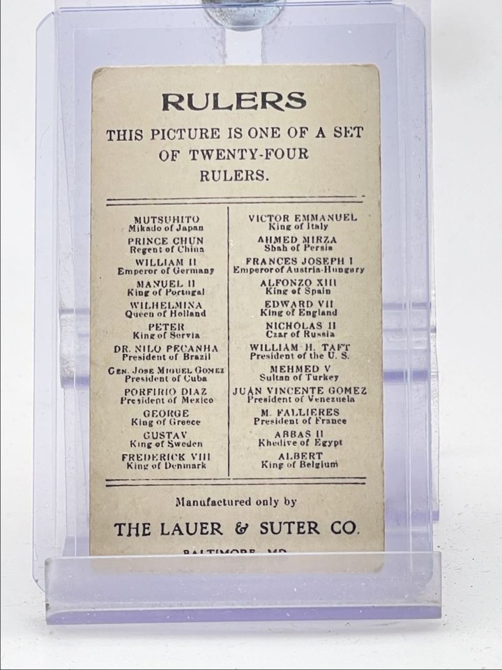 PRINCE CHUN REGENT OF CHINA 1910 THE LAUER & SUTER E6 RULERS Q2159 | eBay