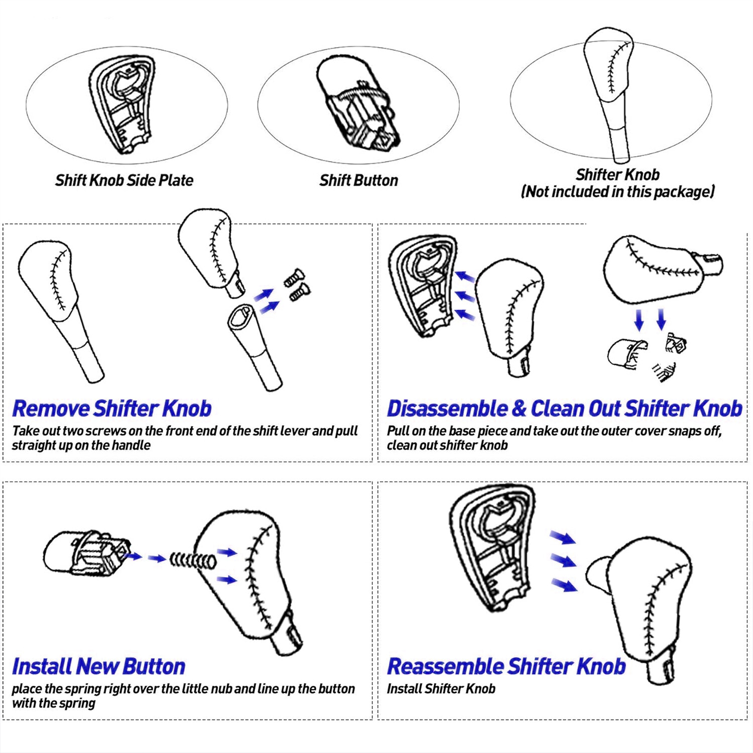Shift Lever Push Knob w/ Spring Kit for Honda Odyssey 3.5L 2005-10 ...