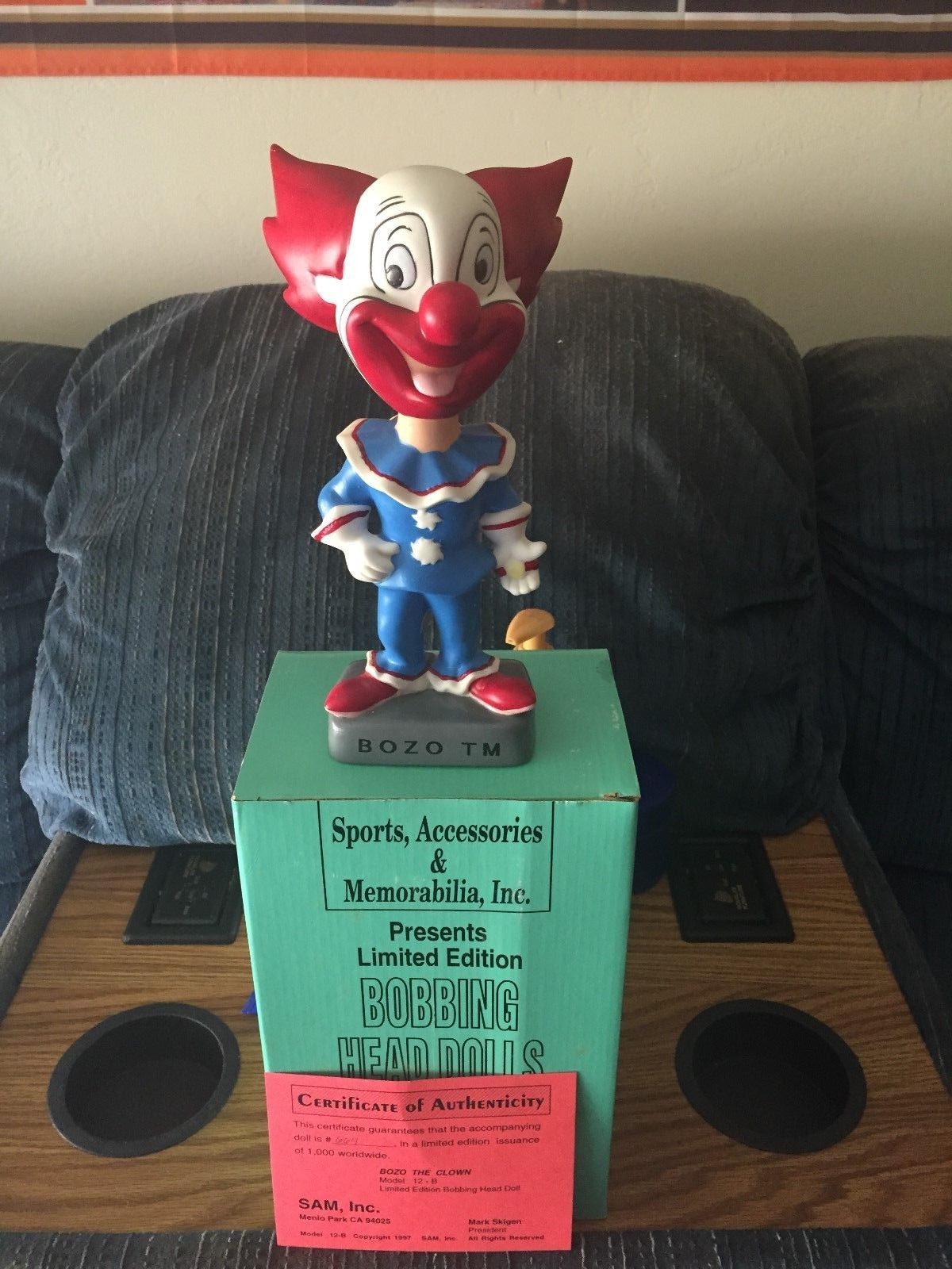 Ultra Super Rare 1997 Sam Bozo The Clown Bobblehead Limited To 1000 ...