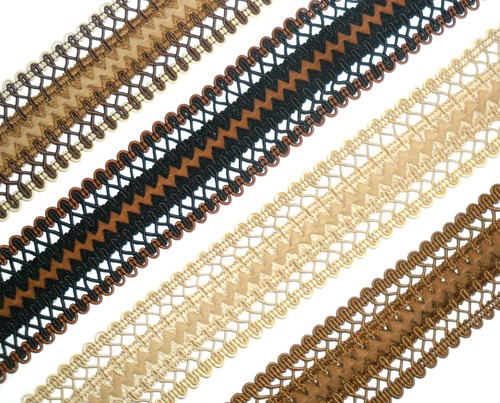 STUNNING FASHION GIMP EDGING TRIM 4.5CM WIDE X2 MTRS, VARIOUS COLS, ART ...