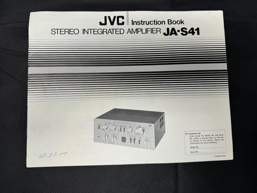 JVC JA-S41 ORIGINAL Instruction Book for Stereo Integrated Amplifier | eBay