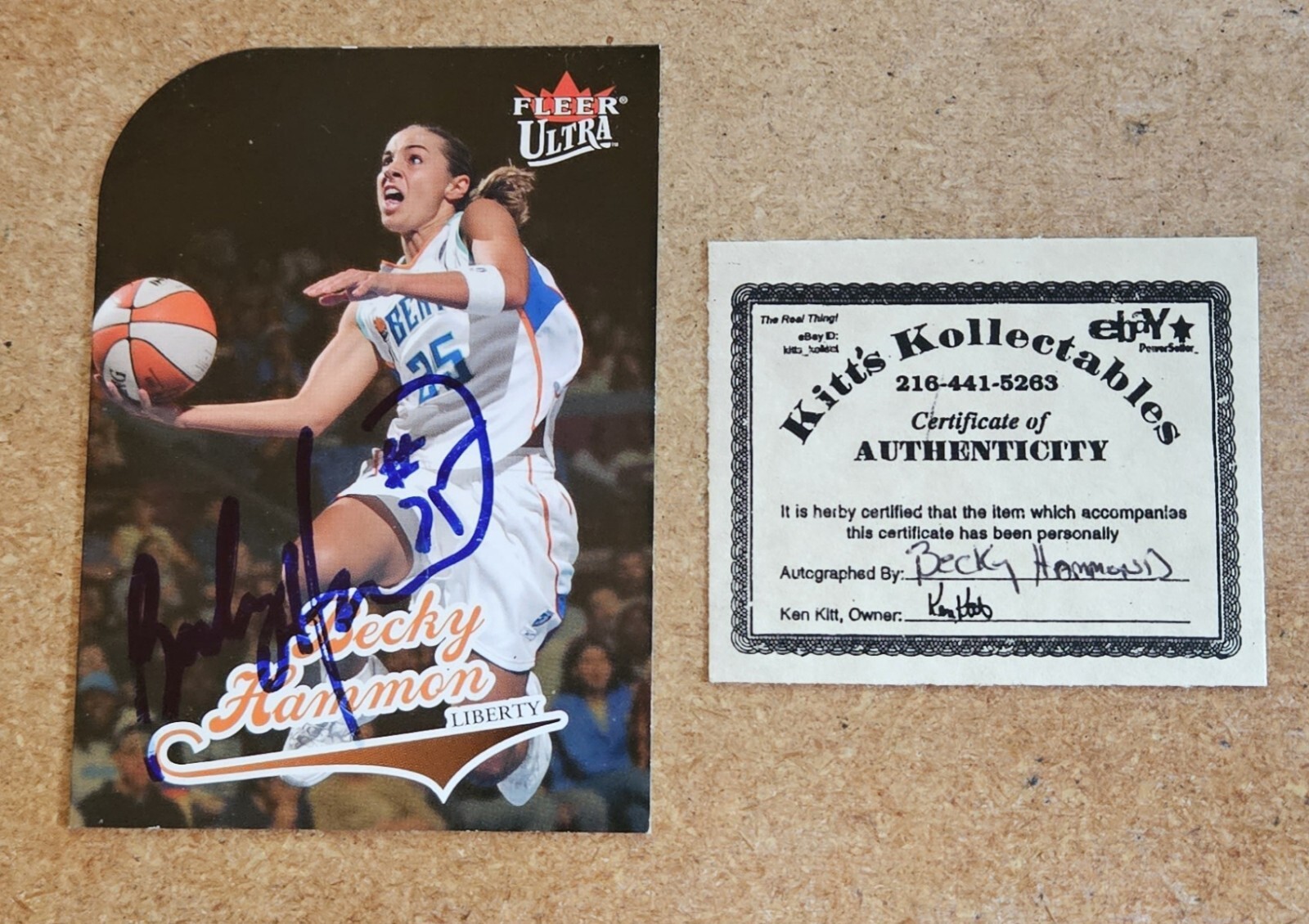 BECKY HAMMON Autographed 2004 Fleer Ultra WNBA-Card #44 🏀 NY LIBERTY ...