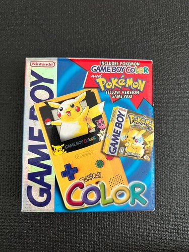 Nintendo GameBoy Color GBC Pokemon Pikachu Edition Handheld Complete in ...