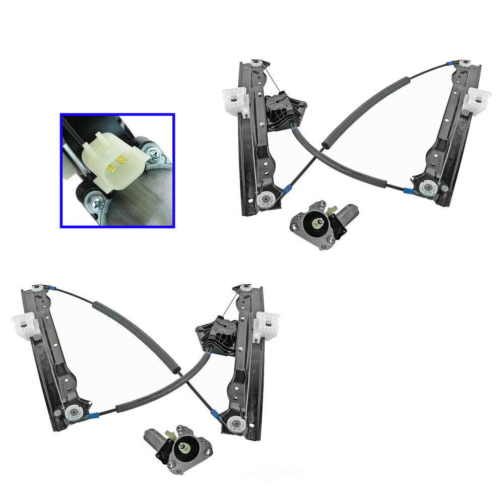 Power Window Motor and Regulator Assembly-Power 2 Piece Window ...