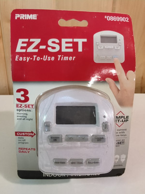 PRIME EZ Set Indoor Timer 1-Outlet Digital Countdown Lighting Timer ...