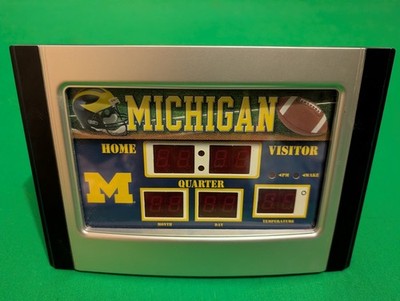 Michigan Wolverines Digital Scoreboard Desk Clock Time Date Room ...