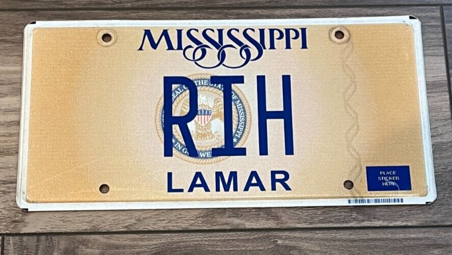 Mississippi, Vanity License Plate, # RIH (Lamar County) | eBay